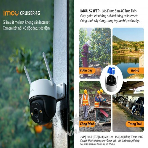 Camera Imou Wifi 4G IMOU 2MP S21FTP